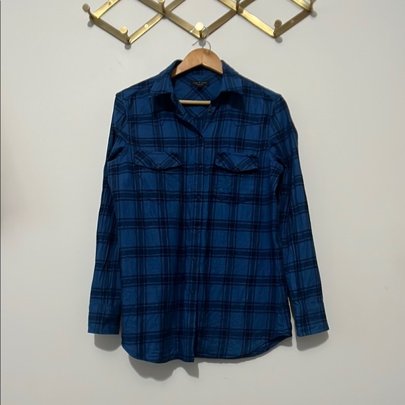 rag & bone | Tops | Rag Bone Flannel Snap Button Down Shirt | Poshmark